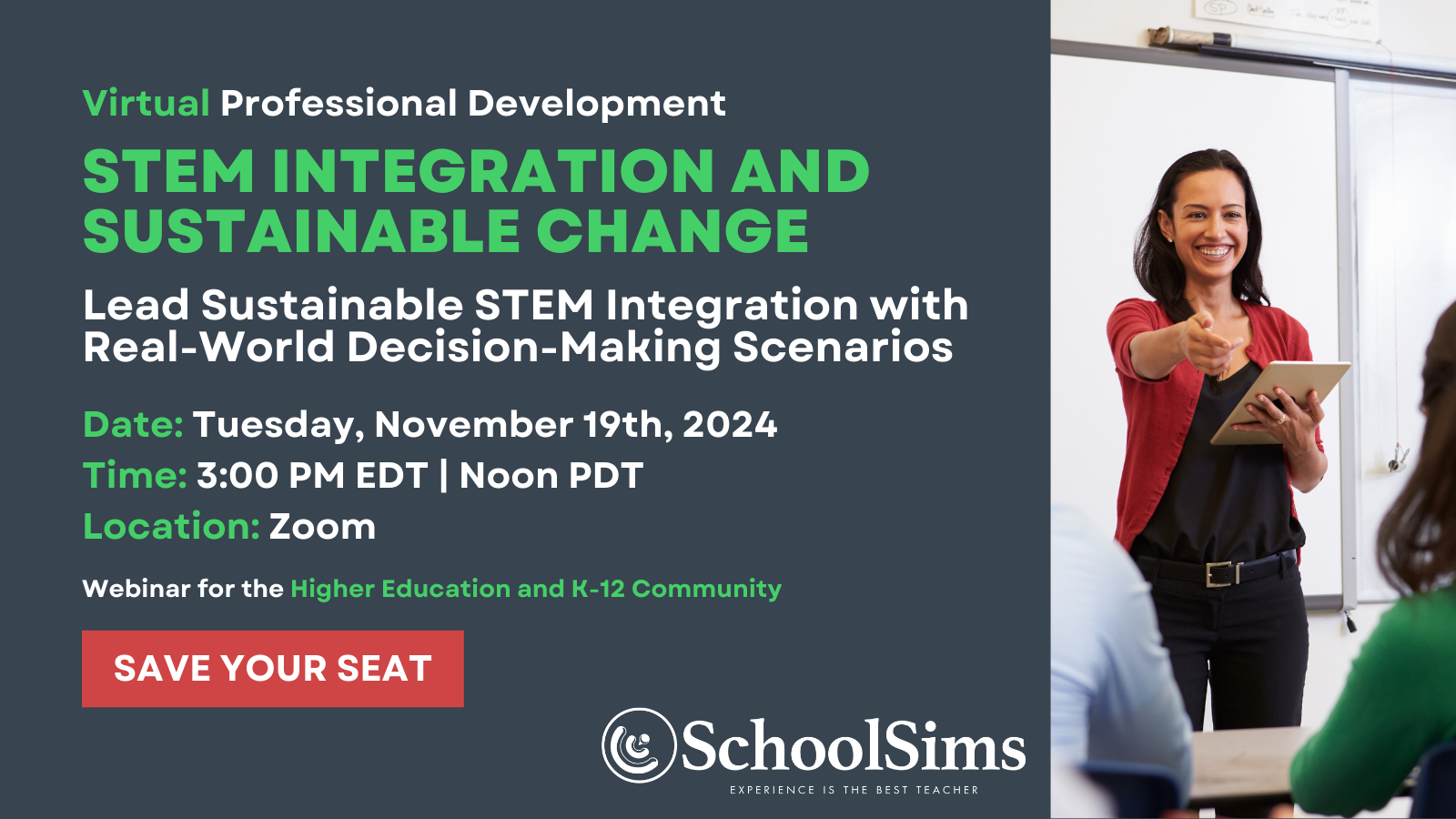 STEM Integration & Sustainable Change Webinar